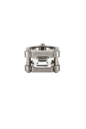 Balenciaga Gear Ring In Metallic Silver - Antique Silver